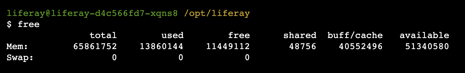The Liferay Paas Memory Usage Does Not Match What Is Shown In The Liferay Service Shell And In 1598